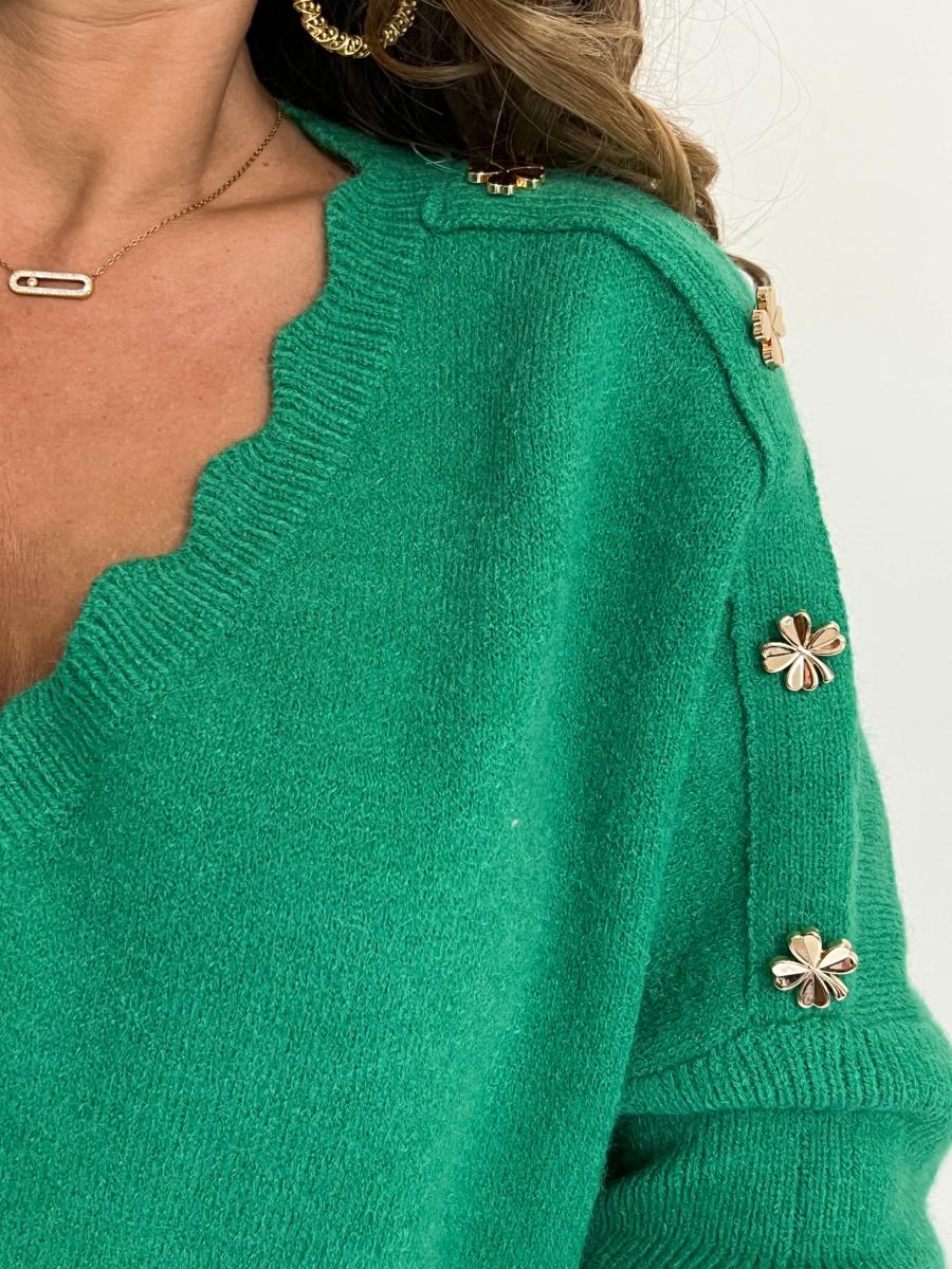 Pull Caroline vert