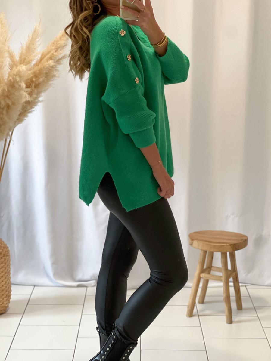 Pull Caroline vert